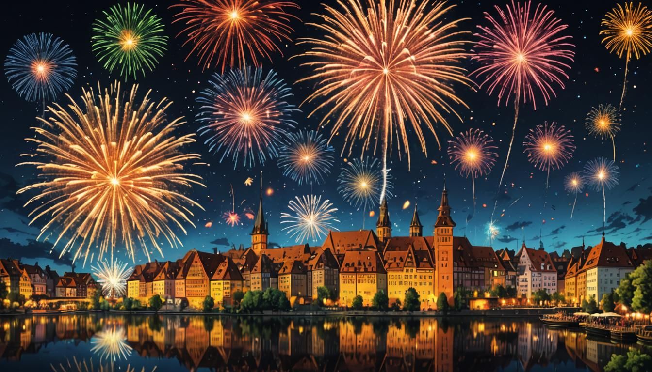 Fireworks - AI Generated Artwork - NightCafe Creator