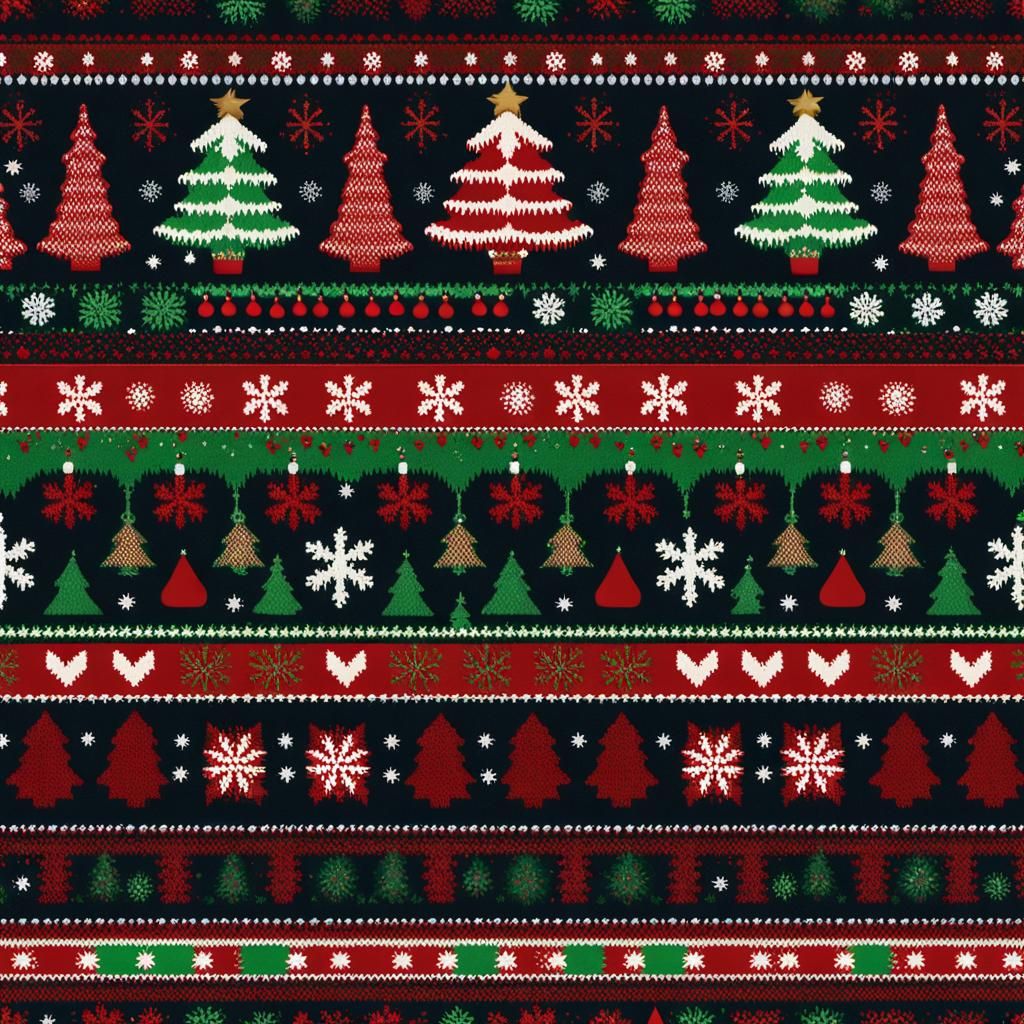 Ugly Christmas sweater pattern - AI Generated Artwork - NightCafe Creator