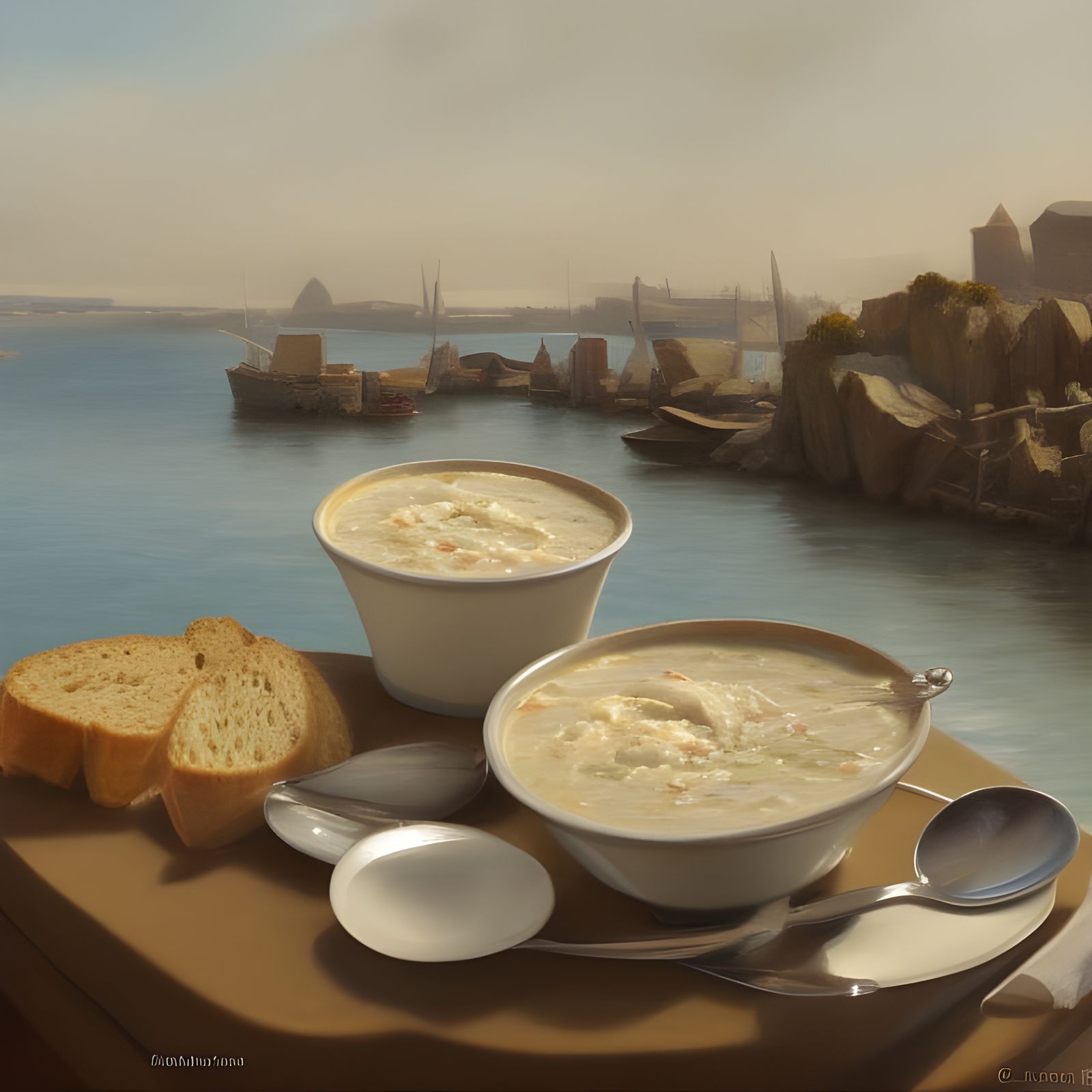 Clam chowder - AI Generated Artwork - NightCafe Creator