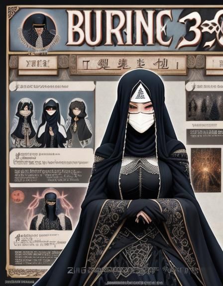 Haredi Burqa all skin is covered by clothing. The image is in meme ...