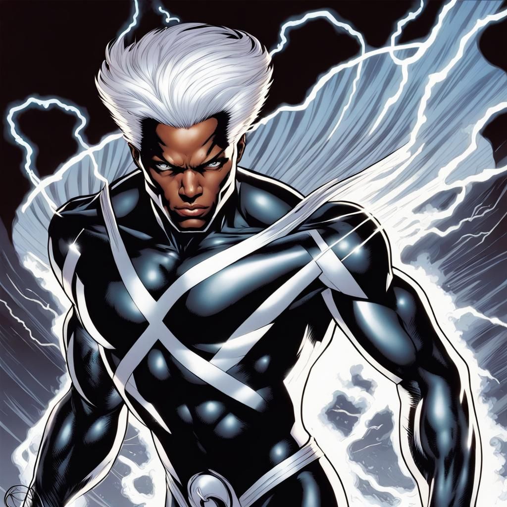 A male version of Storm from the X-Men of the 1990s - AI Generated ...