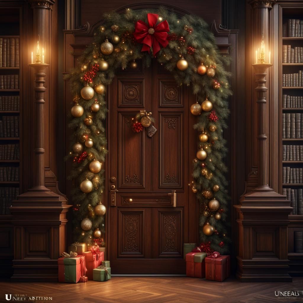 Library christmas - AI Generated Artwork - NightCafe Creator