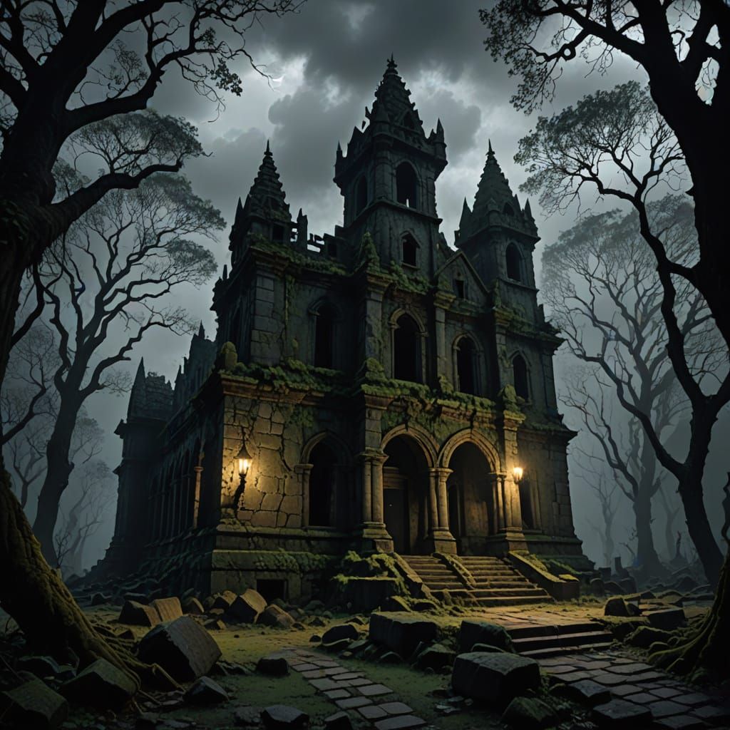 Small Stone Orc Temple. - Forgotten Crumbling Orc Temple in ...