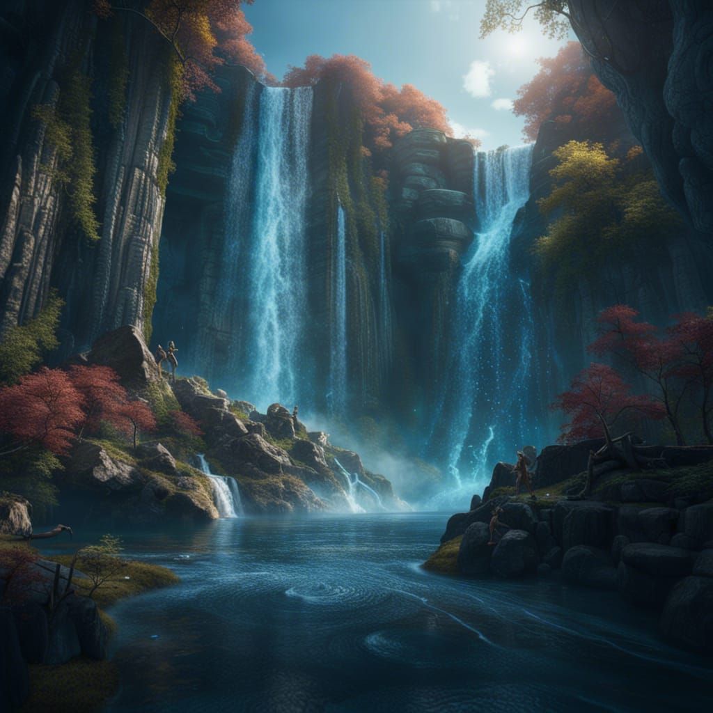 Falling Down - AI Generated Artwork - NightCafe Creator