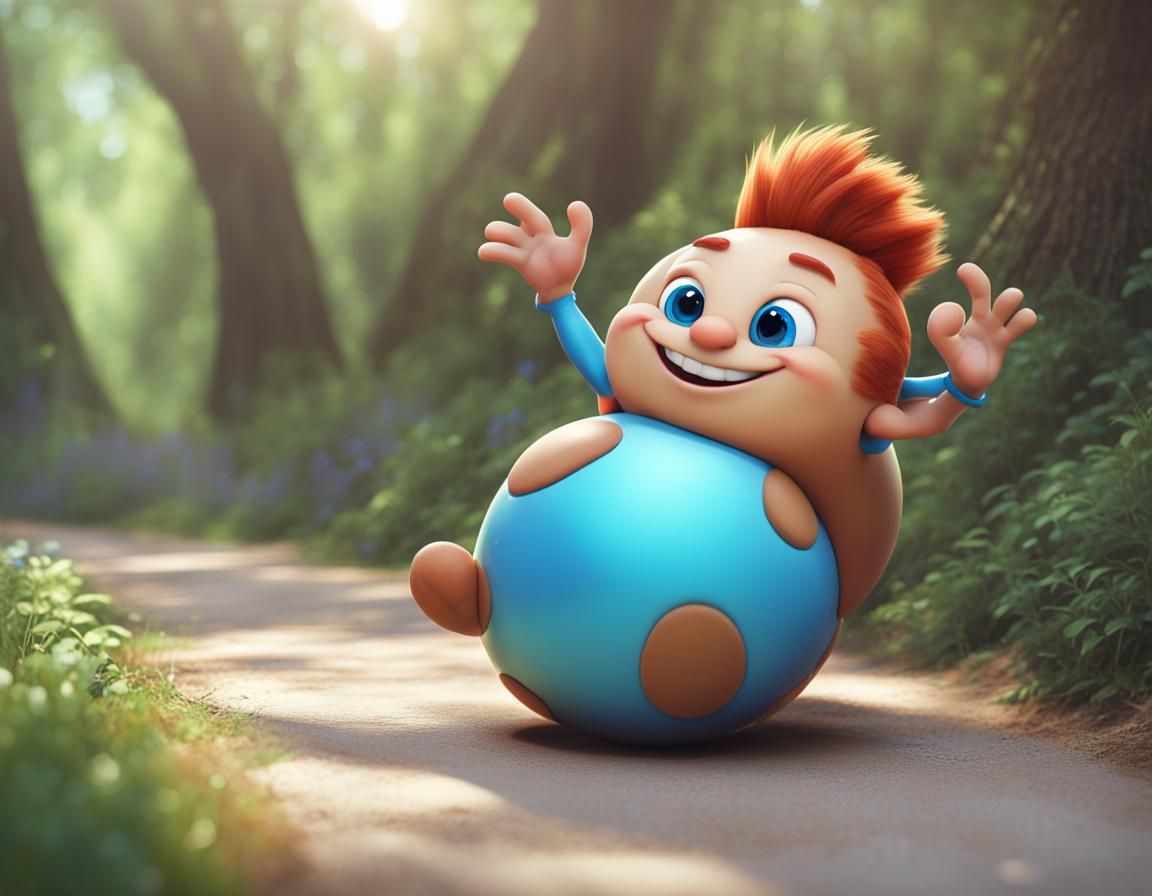 Emoticon "Cheerful little belly" - AI Generated Artwork - NightCafe Creator