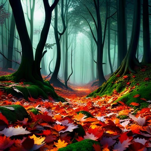 Autumn Forest - AI Generated Artwork - NightCafe Creator
