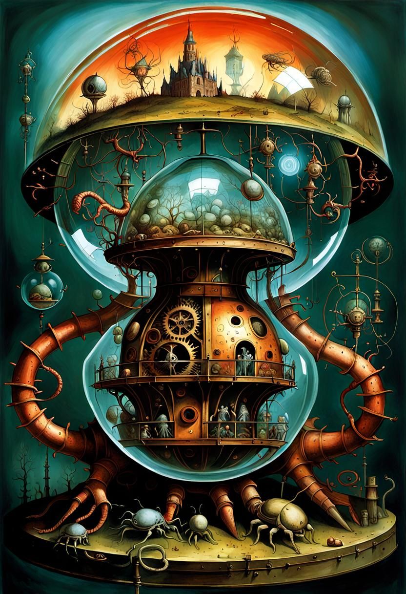 The Bell Jar Worlds of Hieronymus Bosch - AI Generated Artwork - NightCafe Creator