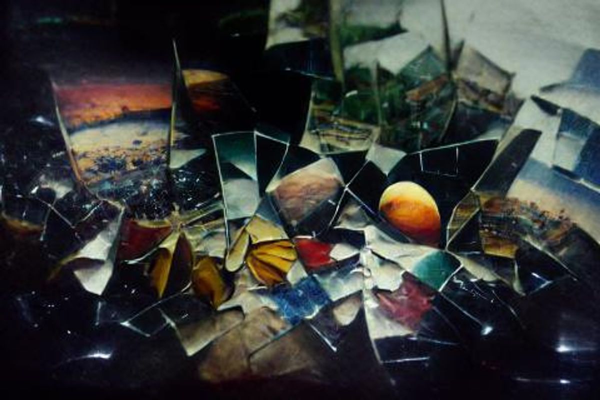 Different worlds seen through shards of glass - AI Generated Artwork ...