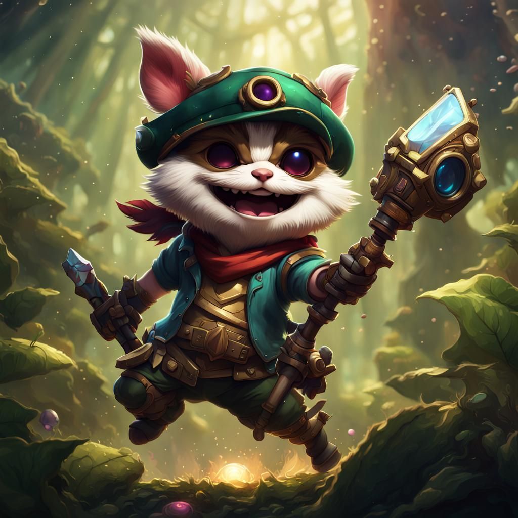 masterful Teemo LoL Splash Art - AI Generated Artwork - NightCafe Creator