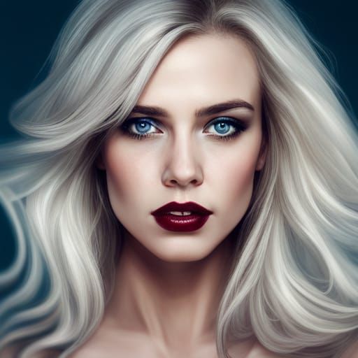 Beautiful addict girl platinum blonde hair blue eyes depressing ...