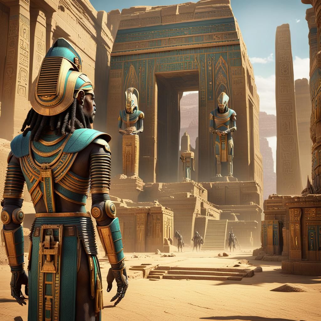 Rasta Egyptian Robot Ancient - AI Generated Artwork - NightCafe Creator