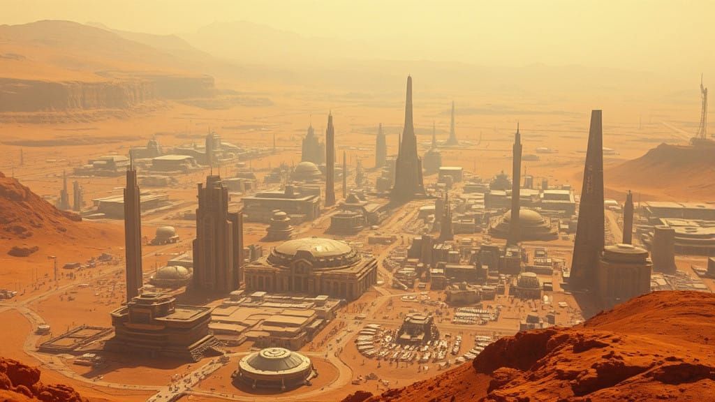 An advanced civilisation on Mars. - Mars Metropolis in Warm...