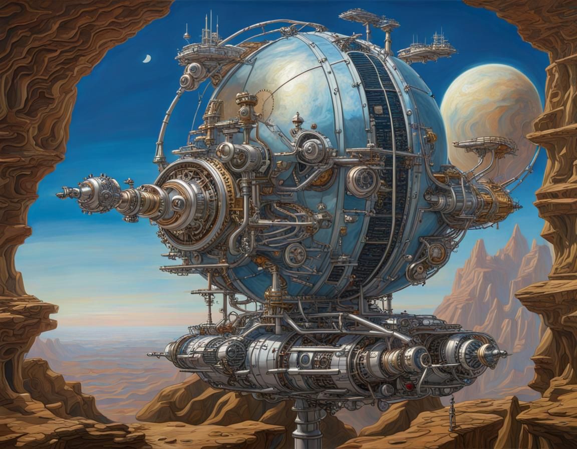 Alien Station - AI Generated Artwork - NightCafe Creator