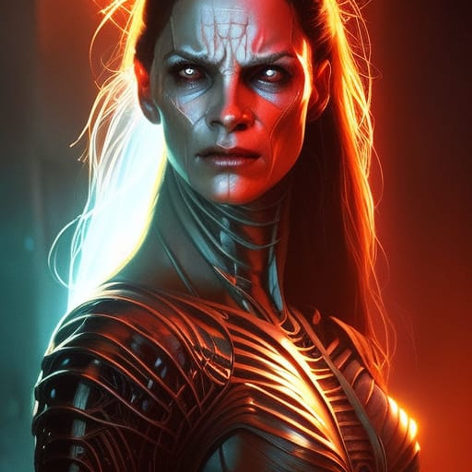 Woman half human half insectoid - AI Generated Artwork - NightCafe Creator