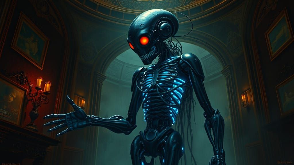 Gothic Android Lost in Passionate, Forbidden Desir... - AI Art