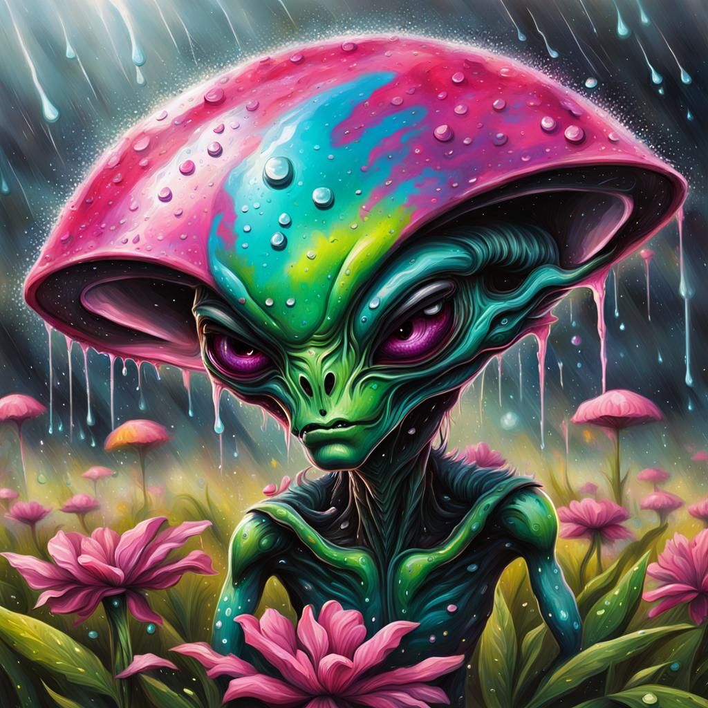 Alien Thinking. - AI Generated Artwork - NightCafe Creator