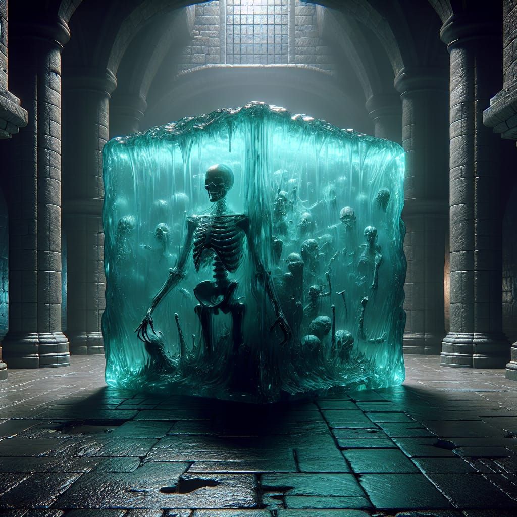 Gelatinous Cube - AI Generated Artwork - NightCafe Creator