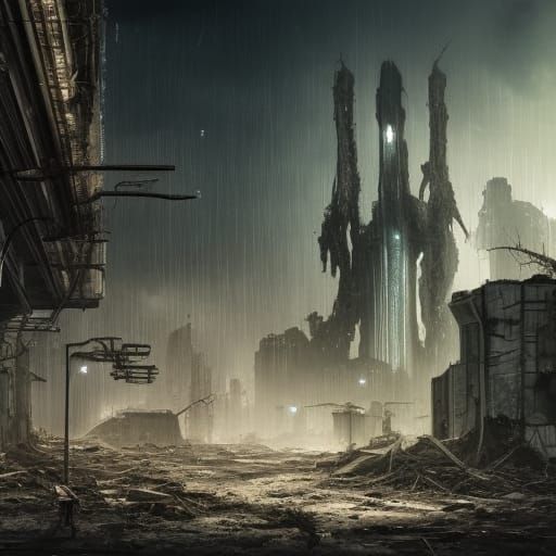 Alien Dystopia - AI Generated Artwork - NightCafe Creator