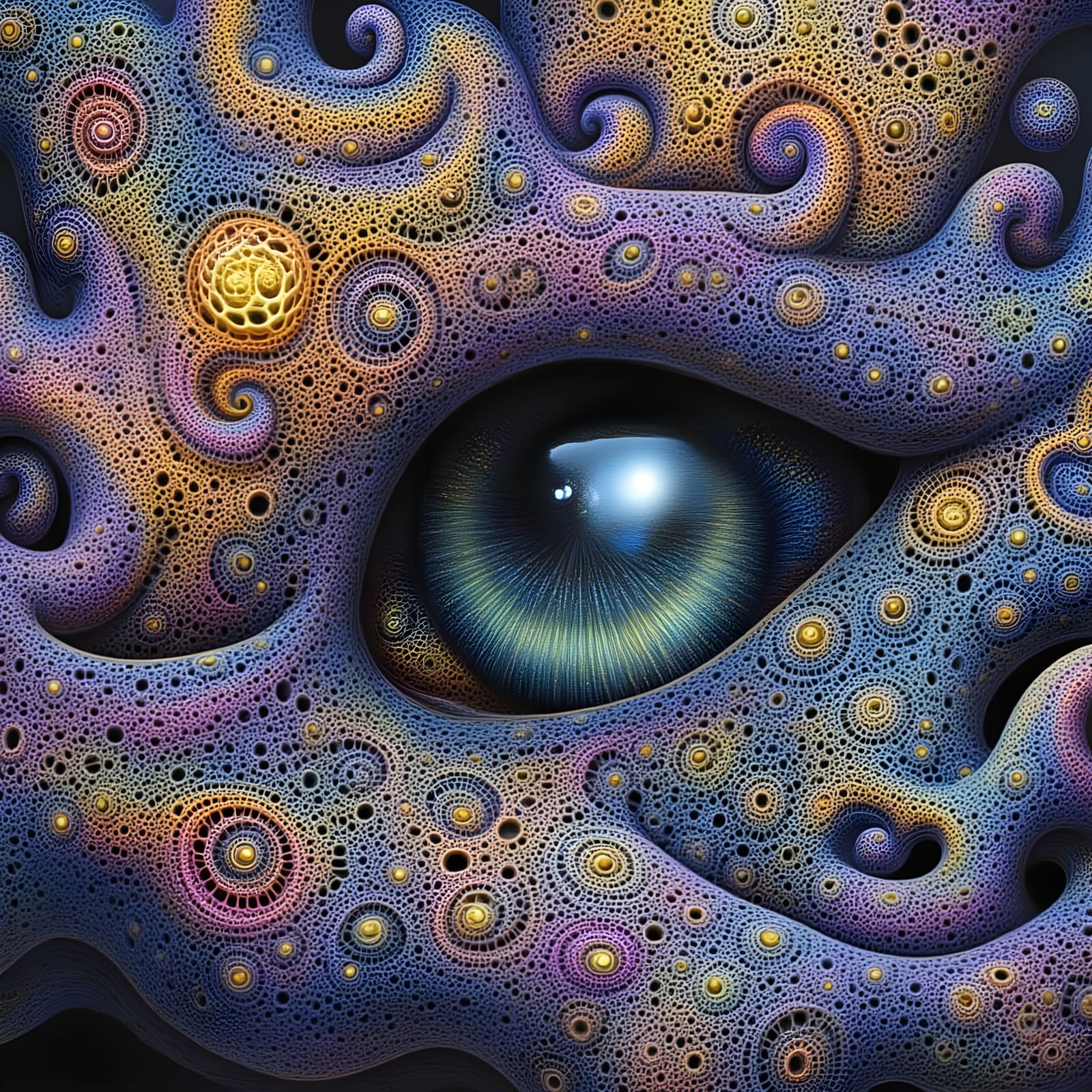 Zentangle fractal eye - Zentangle fractal eye