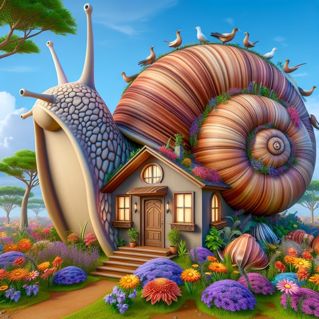 Snail Home - AI Generated Artwork - NightCafe Creator
