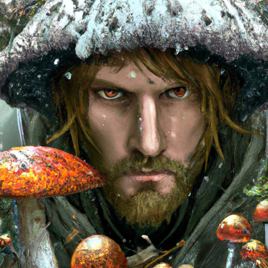 The mushroom forager - AI Generated Artwork - NightCafe Creator