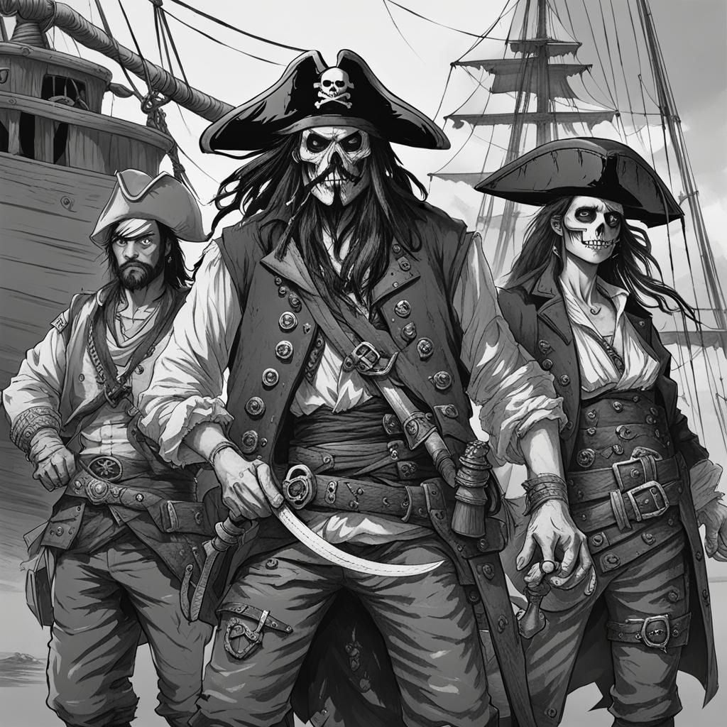 cursed pirate crew - AI Generated Artwork - NightCafe Creator