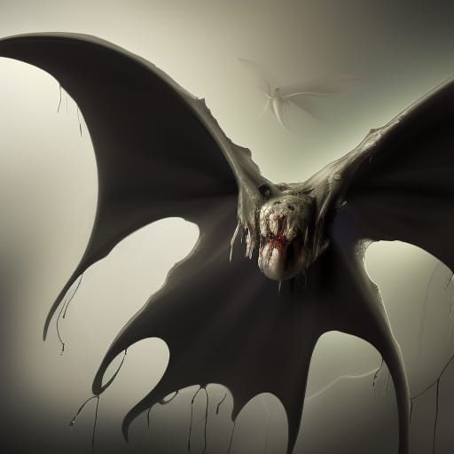 An animal with the head of a ghost-faced bat mixed the body of a ...