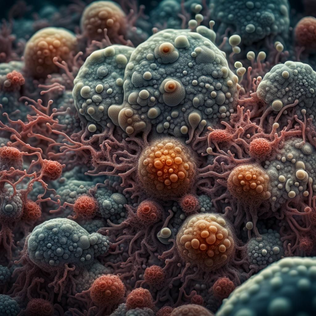 microscopic world of amoebas - AI Generated Artwork - NightCafe Creator