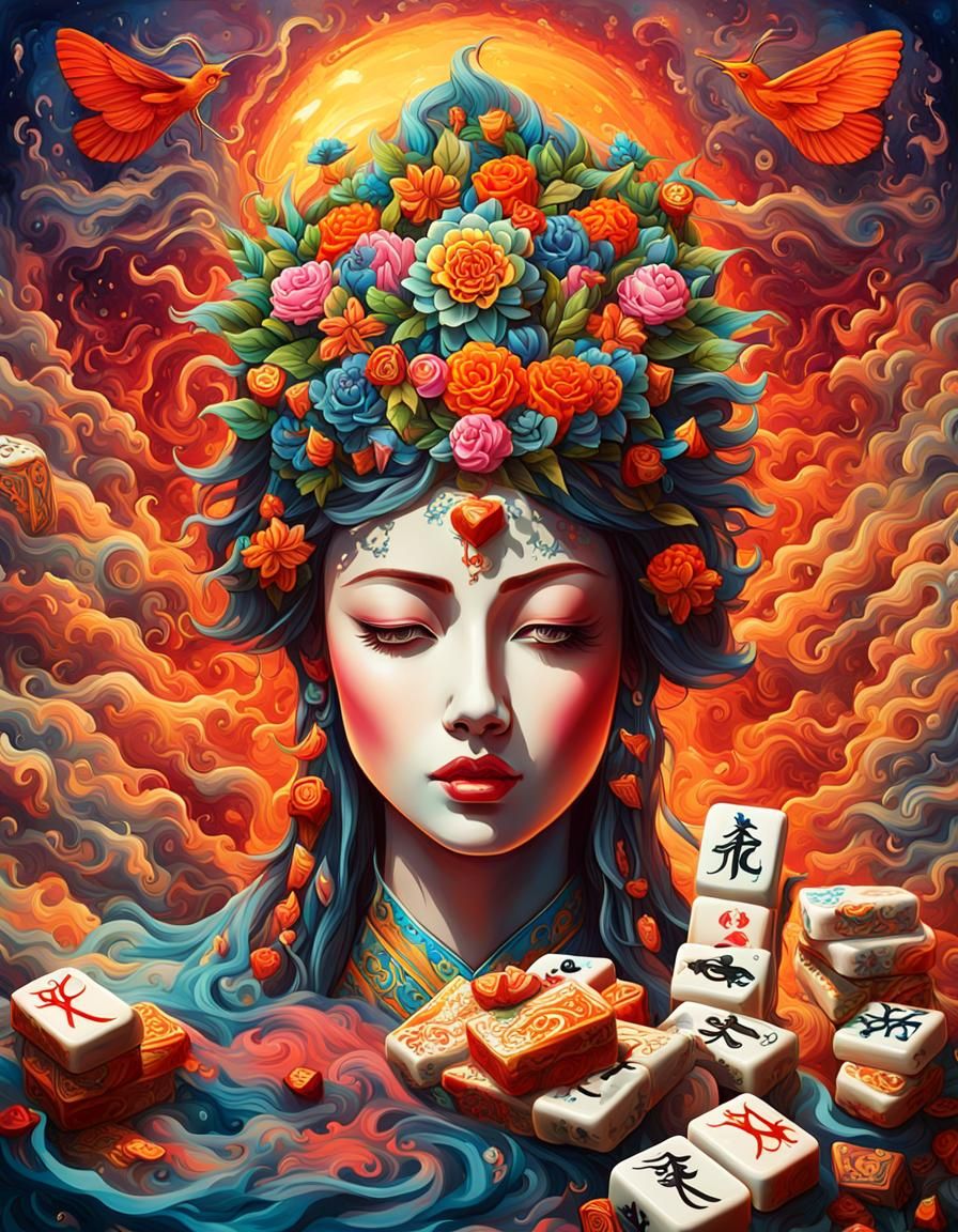 The Mahjong Challenge - AI Generated Artwork - NightCafe Creator