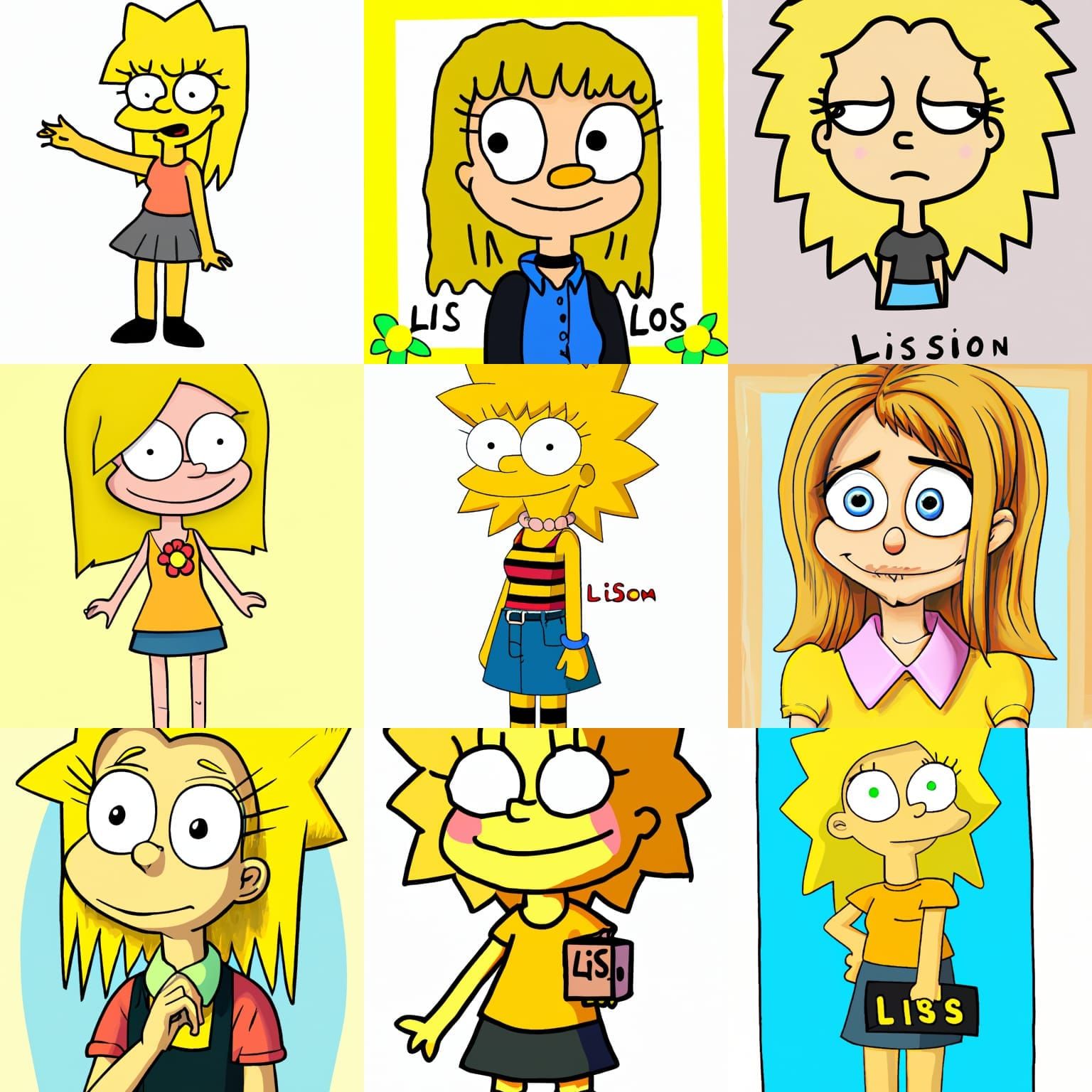 Lisa Simpson OC - AI Generated Artwork - NightCafe Creator