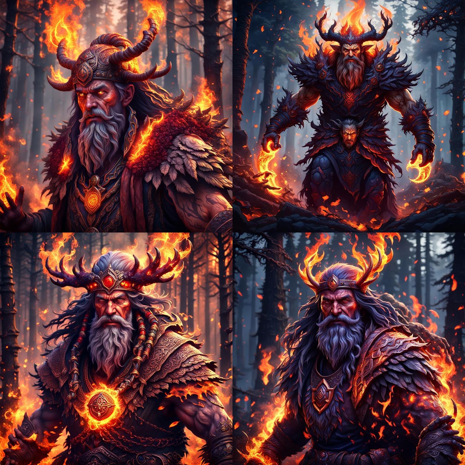 Flame druids - AI Generated Artwork - NightCafe Creator