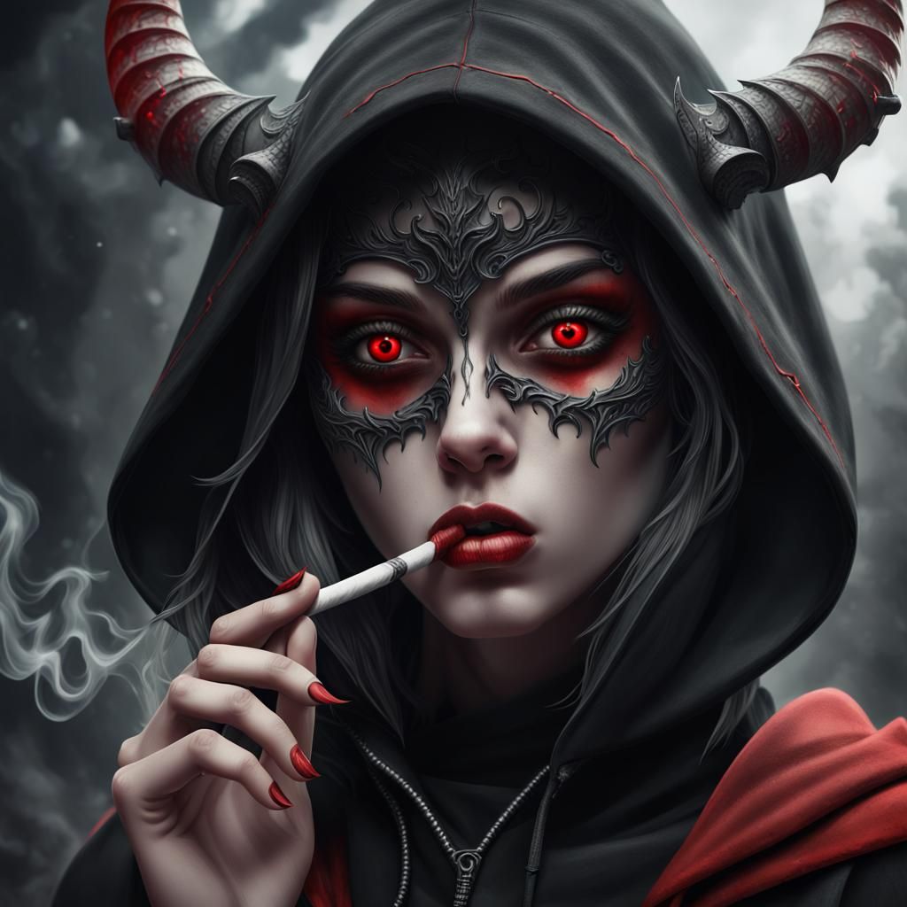 A demon girl - AI Generated Artwork - NightCafe Creator