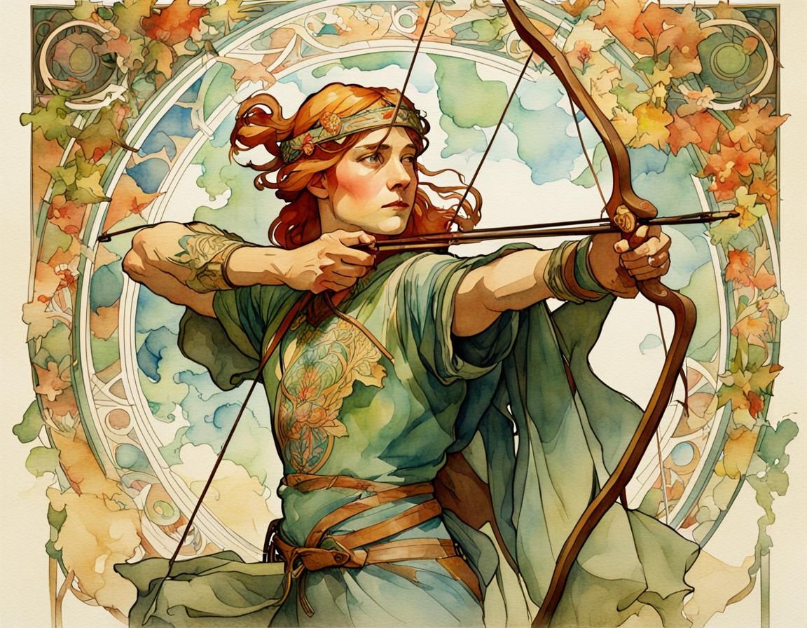 The Archer and The Archery Art - AI Generated Artwork - NightCafe Creator