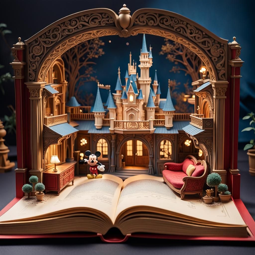 Disney pop-up book - AI Generated Artwork - NightCafe Creator