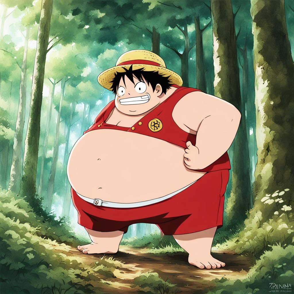fat luffy in forest - AI Generated Artwork - NightCafe Creator