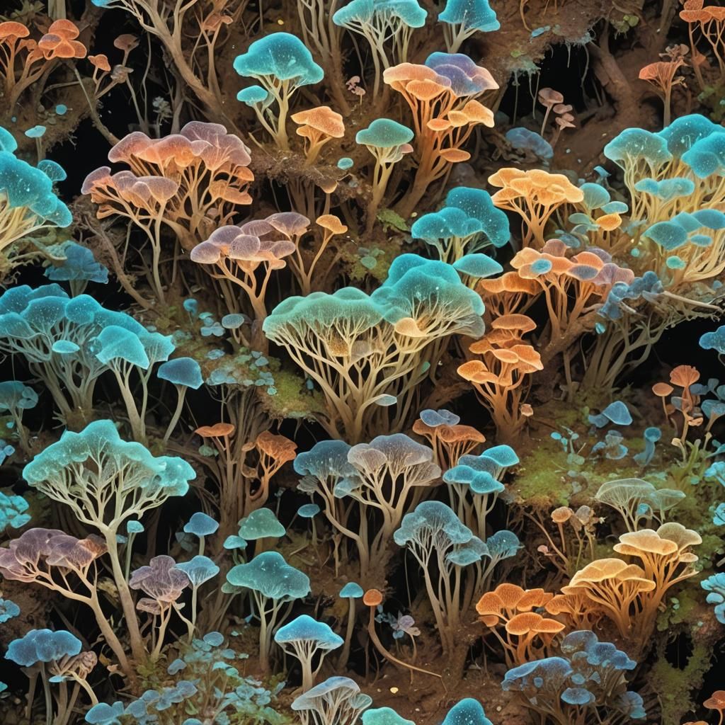 Mycelium Colors - AI Generated Artwork - NightCafe Creator