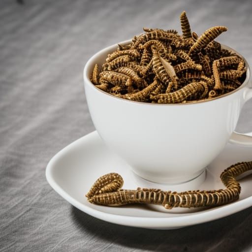 A Klingon teacup of cute and tasty gagh worms. - AI Generated Artwork ...