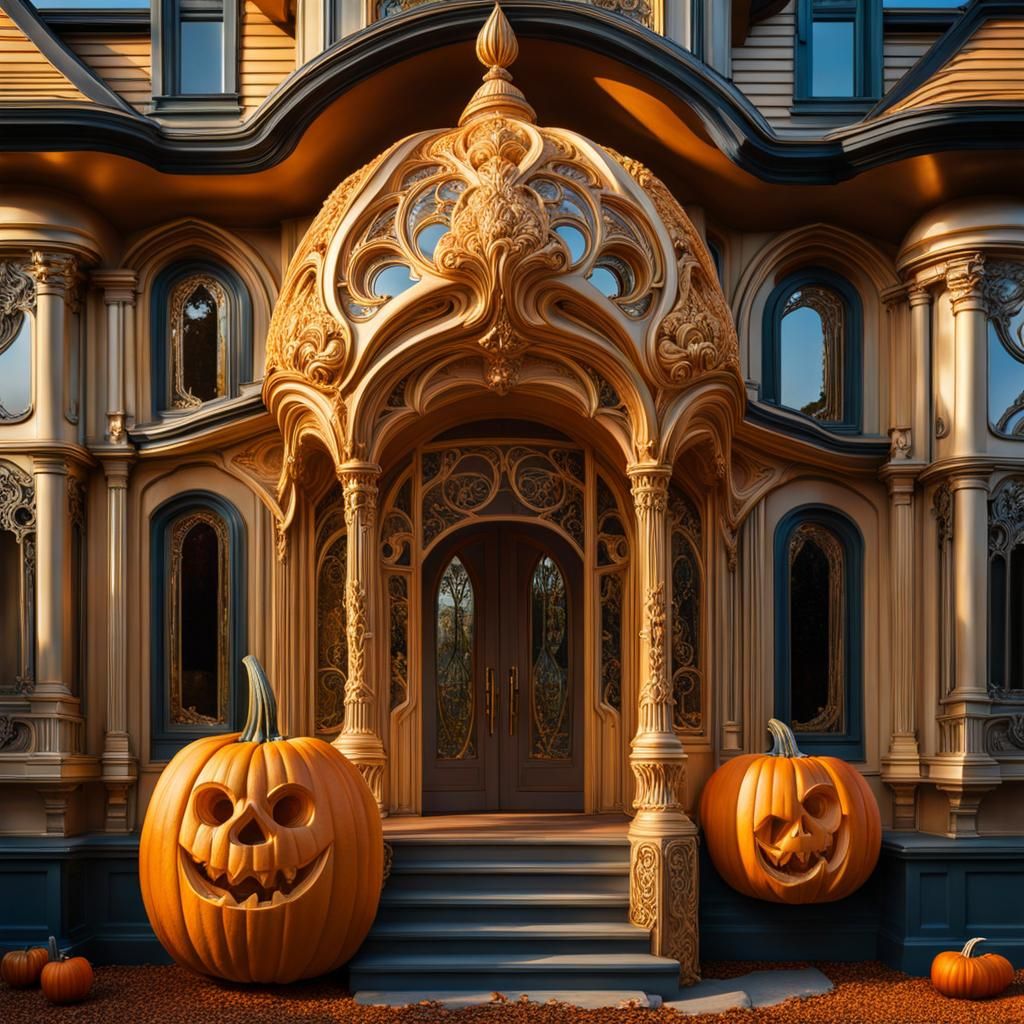 Pumpkin Palace 08 - AI Generated Artwork - NightCafe Creator