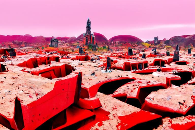 the red city ruins of the elders - AI Generated Artwork - NightCafe Creator