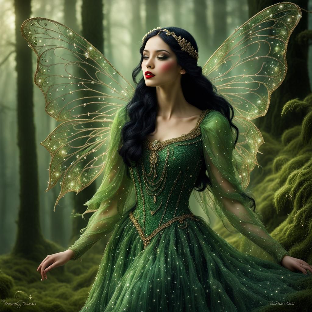 Moss Fairy 5 - AI Generated Artwork - NightCafe Creator