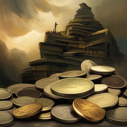 Pile of Coins - AI Generated Artwork - NightCafe Creator