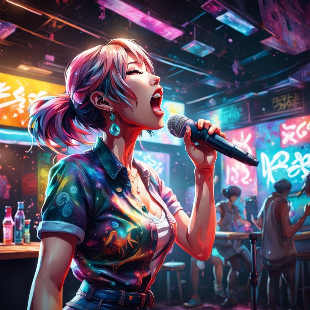 Karaoke Night - AI Generated Artwork - NightCafe Creator