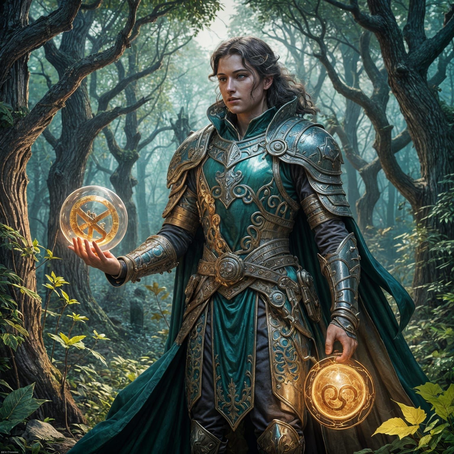 Medieval Cleric Surrounded by Spirit Guardians in ... - AI Art