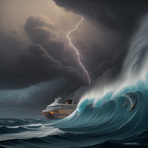 Rogue wave sinks cruise ship - Massive Rogue Wave Devastates...