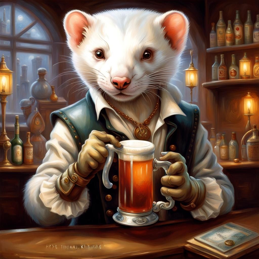 Tavern ferret - AI Generated Artwork - NightCafe Creator