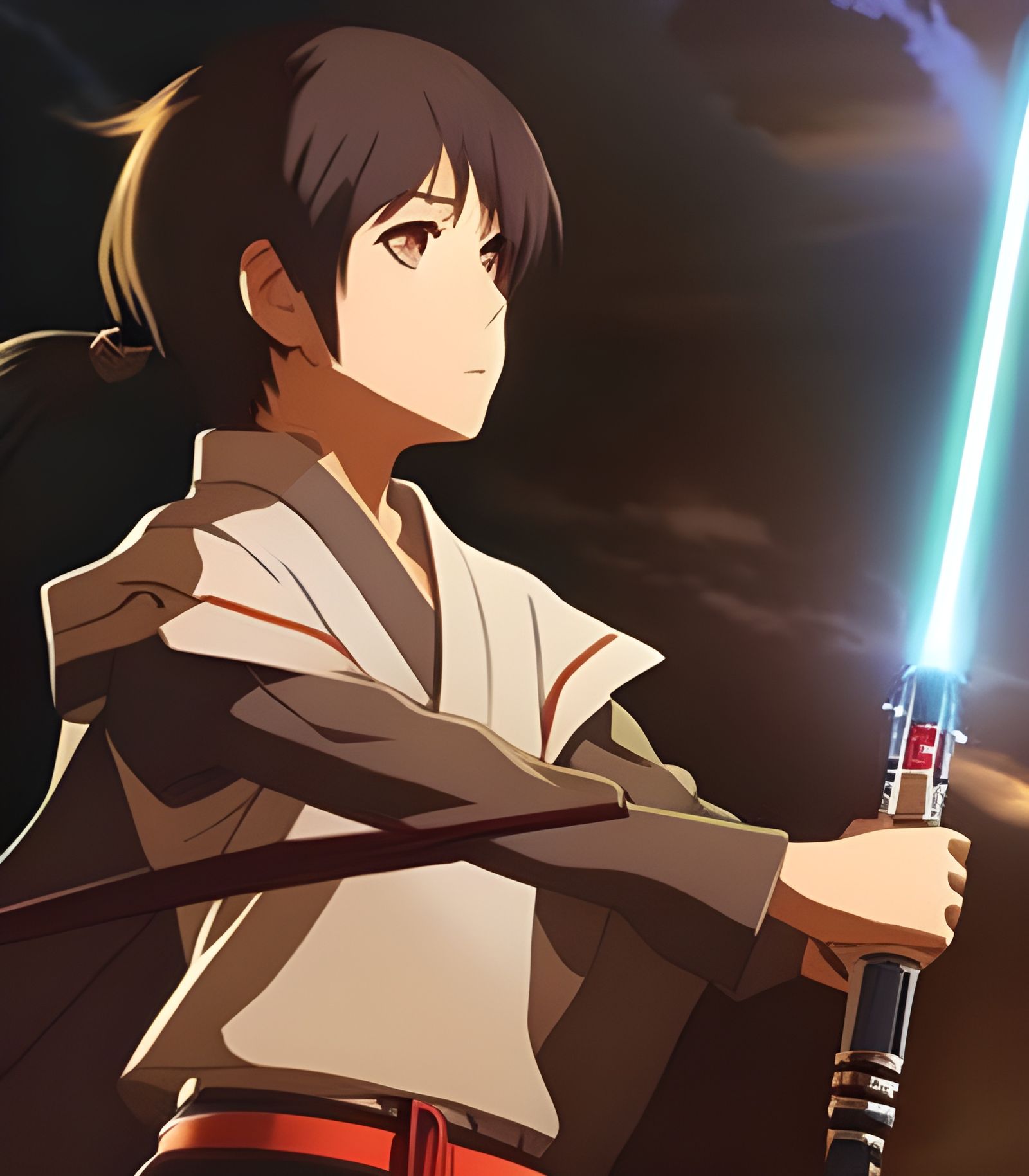 Star Wars Anime Jedi - AI Generated Artwork - NightCafe Creator