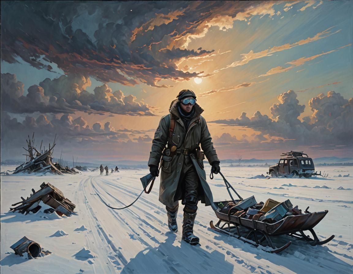 A post-apocalyptic world - A Desolate Winter Landscape with ...