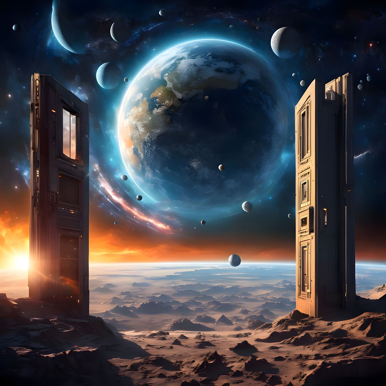 A 100K resolution extremely gigantic, realistic masterpiece, of a ...