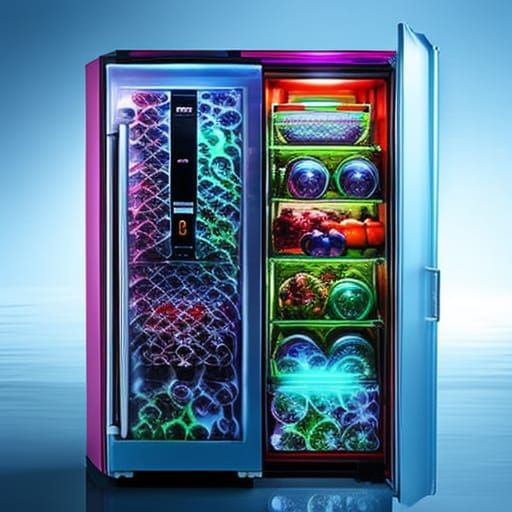 Fancy refrigerator haunted by a demonic ice ghost - AI Generated ...