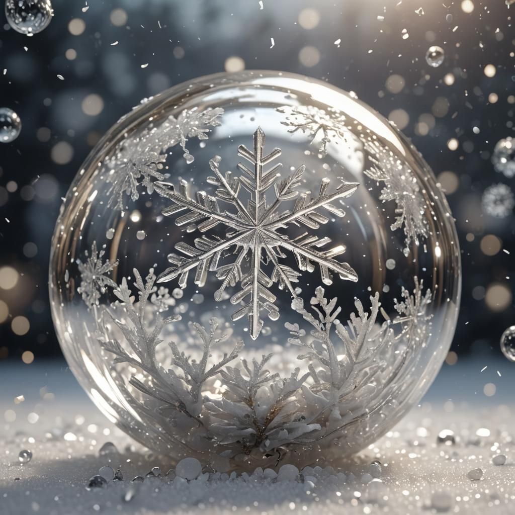 Globe of Snow - AI Generated Artwork - NightCafe Creator